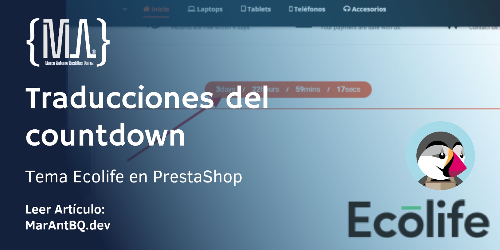 Cómo cambiar las traducciones del countdown del tema Ecolife en ...