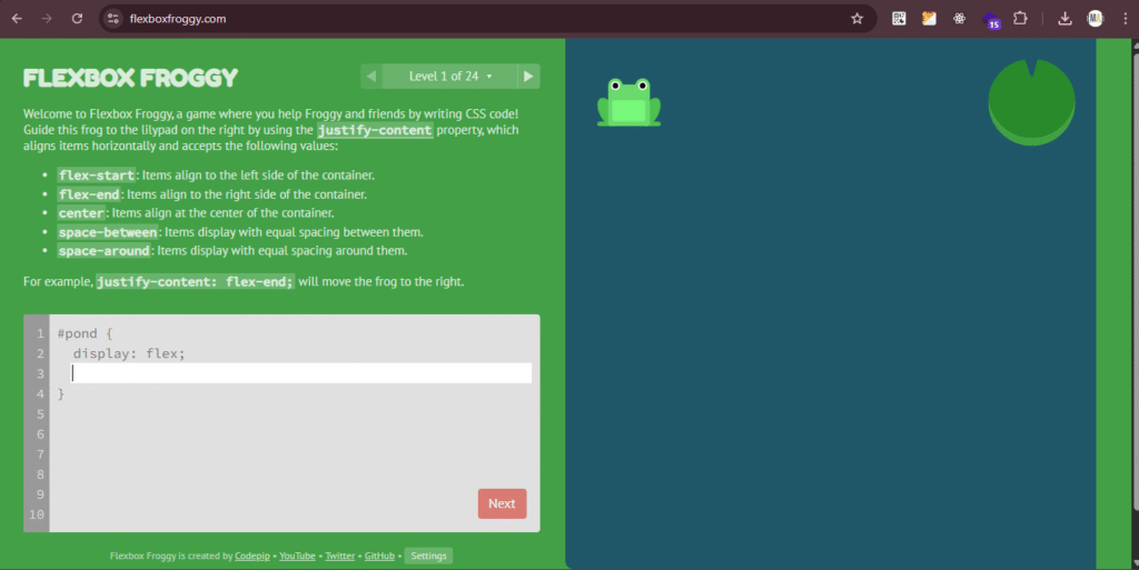 Juego para aprender Flexbox en CSS de forma divertida