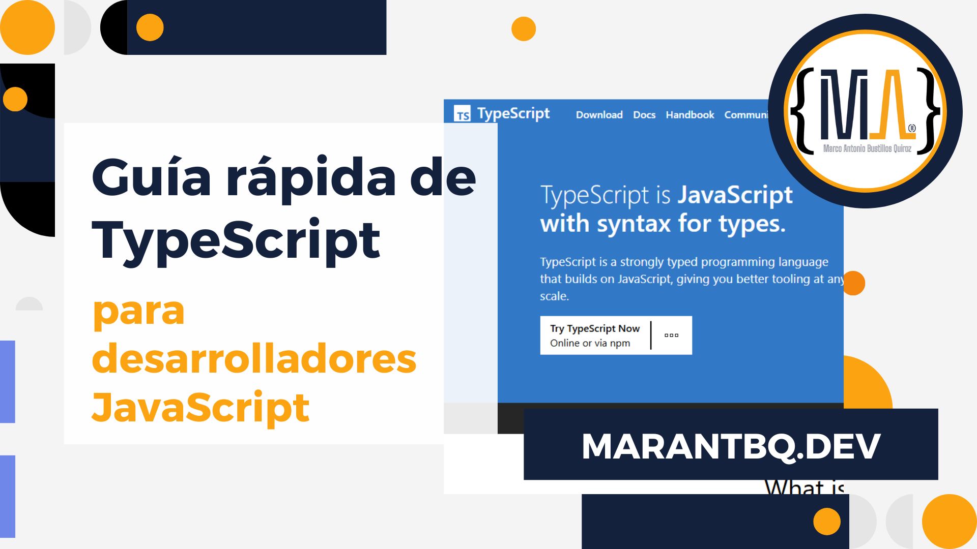 Guía rápida de TypeScript para desarrolladores JavaScript